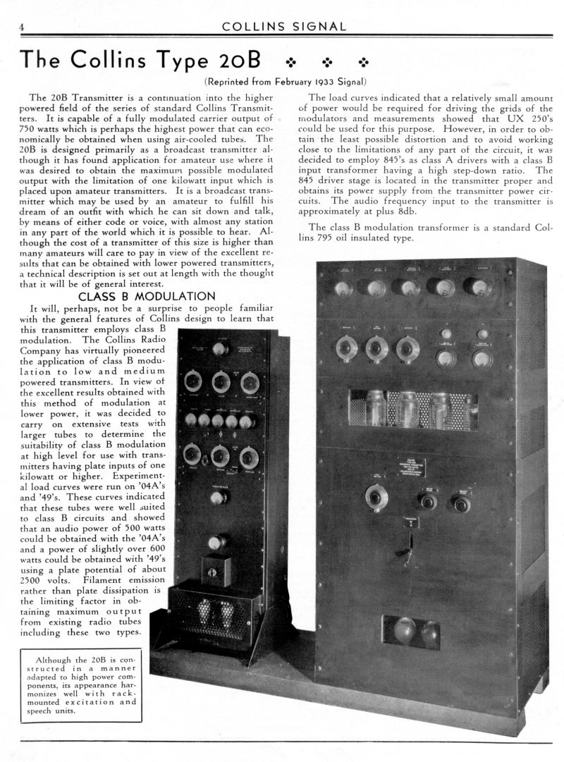 Collins Column, Display Page